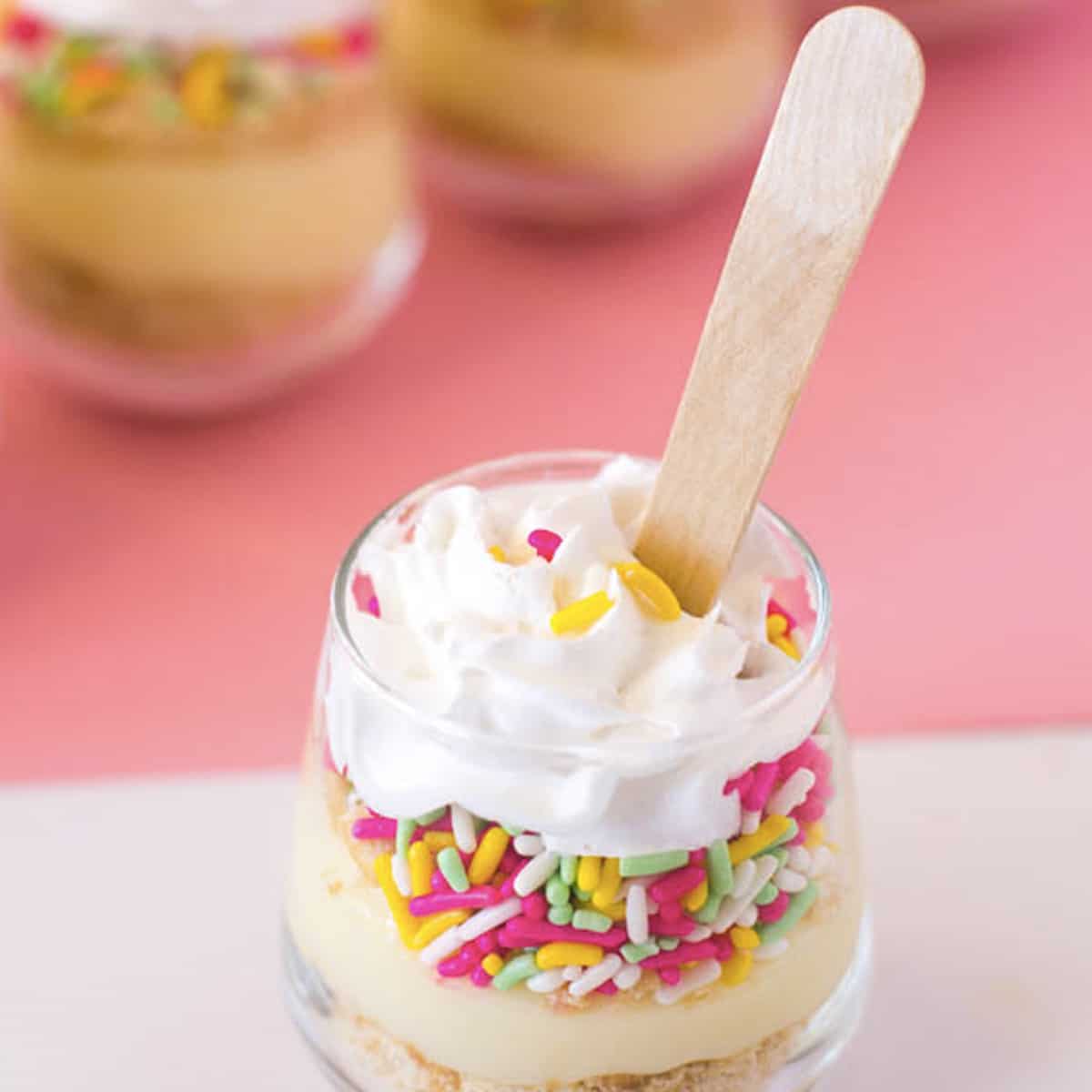 Pudding Parfaits With Sprinkles - Make MIni Versions!