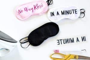 DIY Sleep Masks With Fun Sayings | Thoughtfully Simple