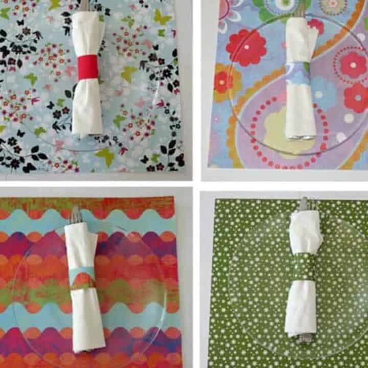 DIY Paper Placemats & Napkin Rings | Thoughtfully Simple